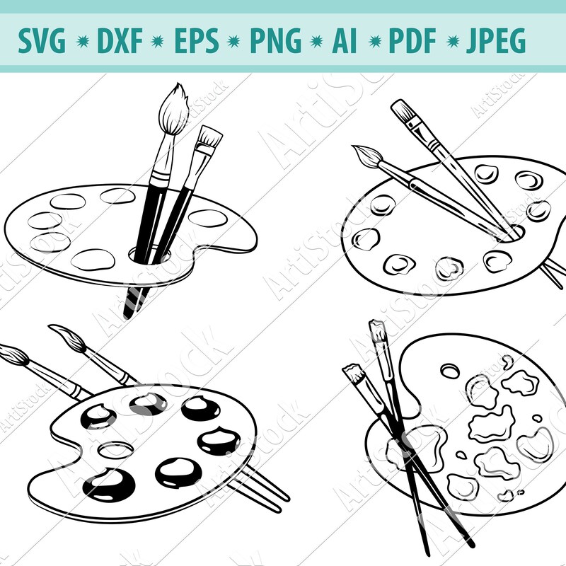 Paint Svg - Etsy
