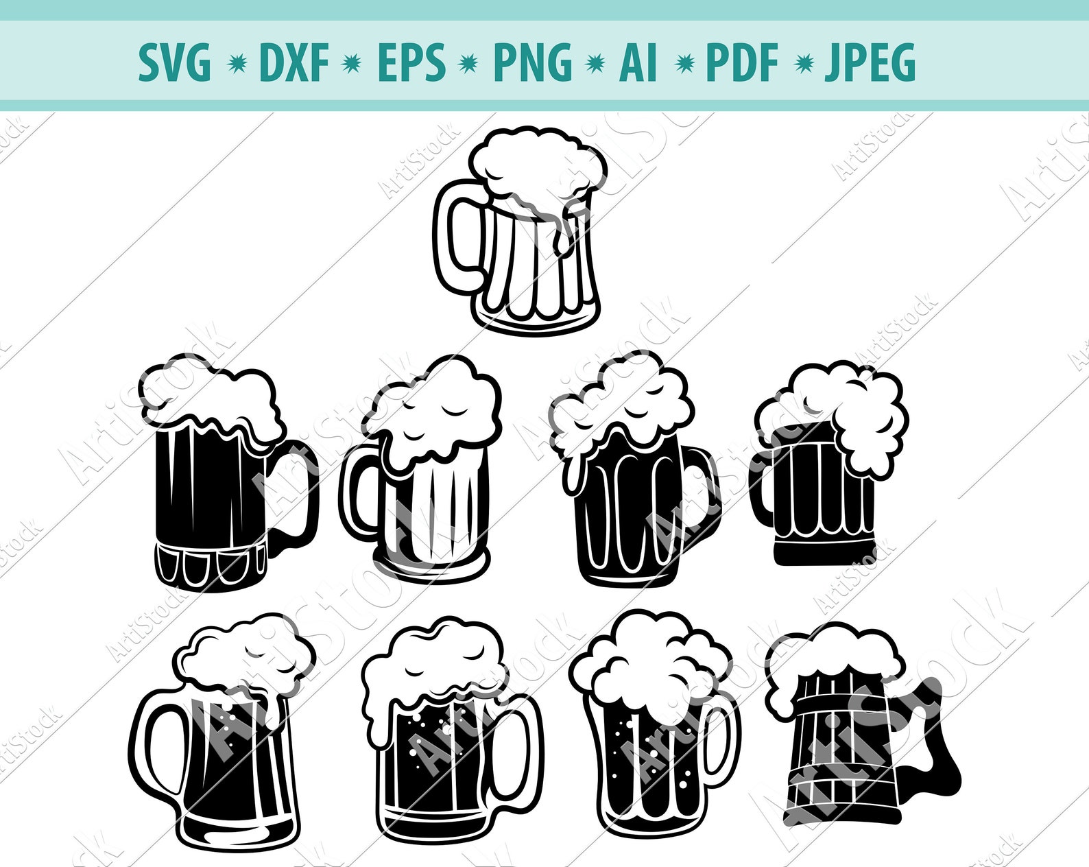 BEER SVG Alcohol Svg Beer Mug Svg Drinking Svg Drink Svg | Etsy