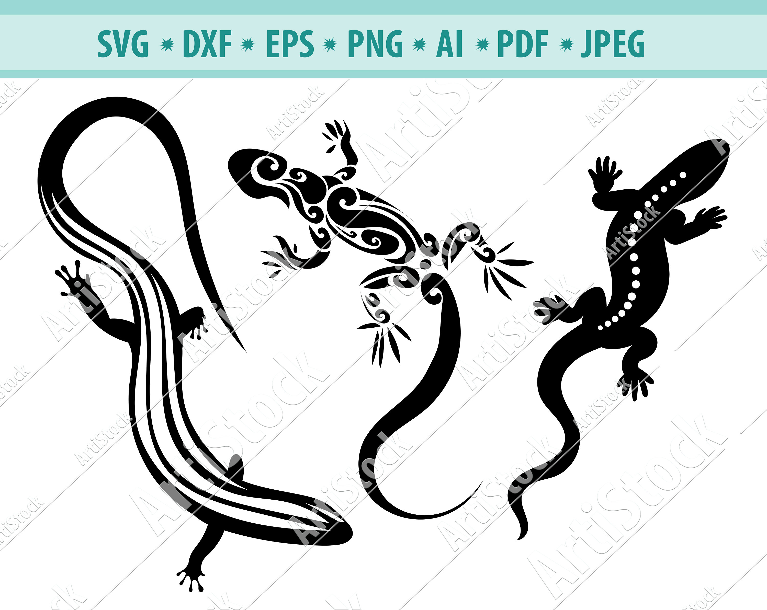 Lizard SVG Bundle, Lizard SVG, Lizard Clipart, Lizard Cut Files for ...