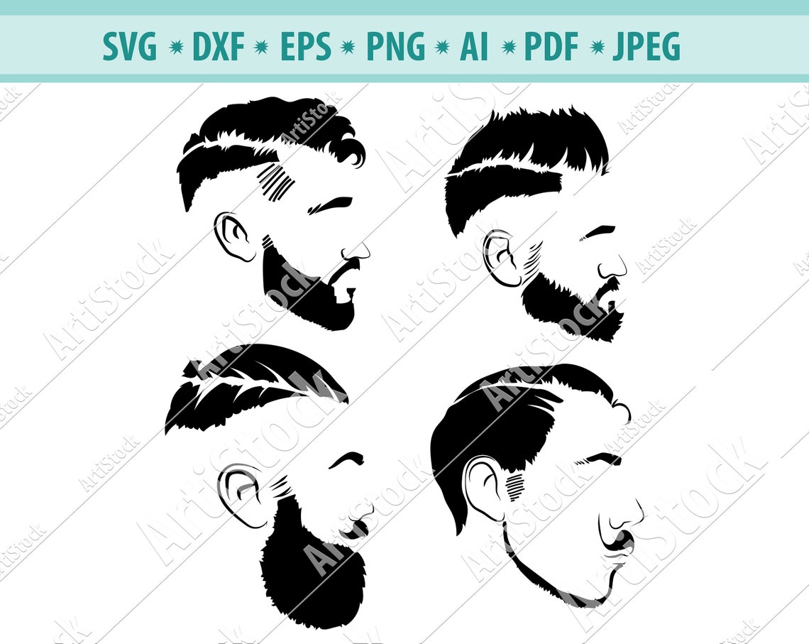 Beard Man SVG, Beards Svg, Beard Svg, Beard Clipart, Beard Man Face Svg ...