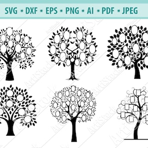 Family Tree SVG Bundle Family Tree SVG Family Tree Clipart - Etsy