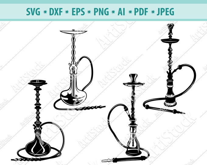 HOOKAH SVG, Hookah, Hookah Pipe, Hookah Stencil, Hookah Pipe Clipart ...
