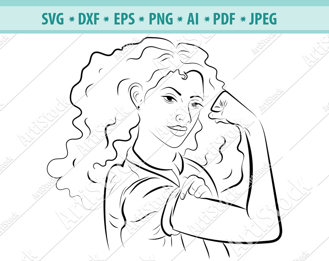 Girl Power SVG Eps Png Dxf Cutting File Silhouette Cricut - Etsy