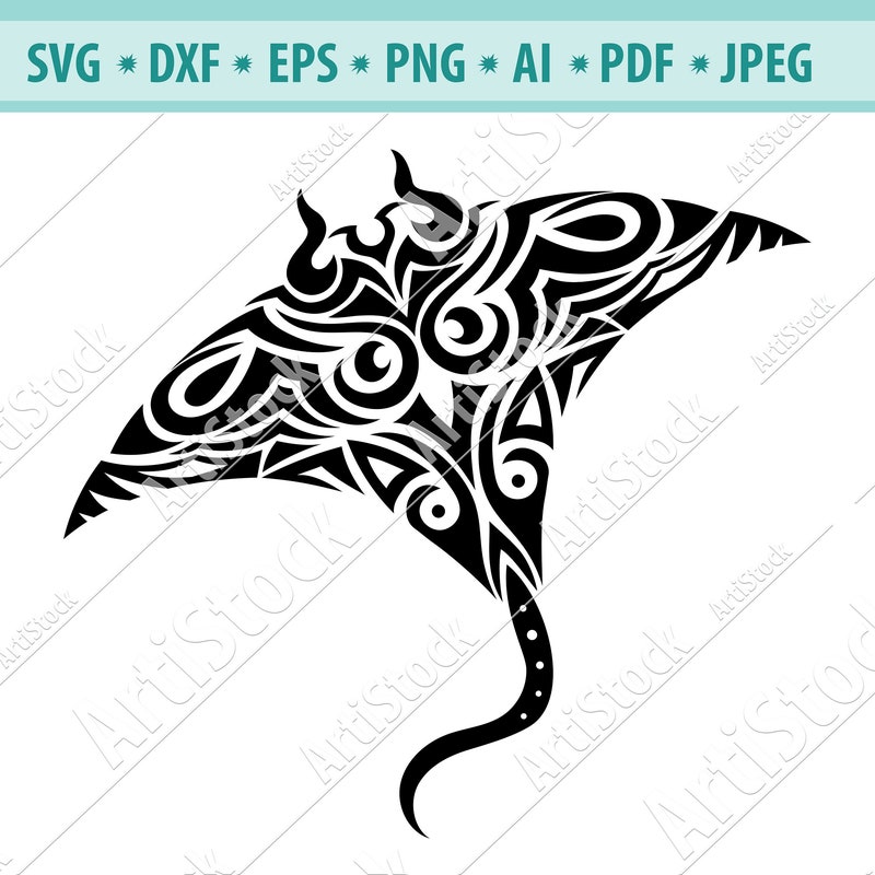 Stingray Vector Art - Etsy
