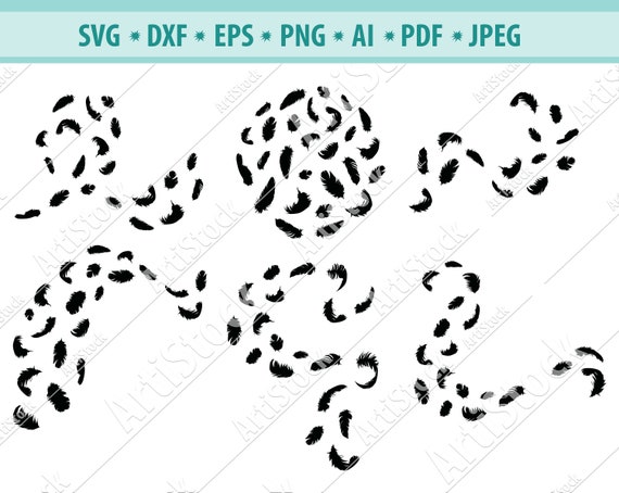 Feather SVG Feathers SVG Feathers Flock Clipart Cricut | Etsy