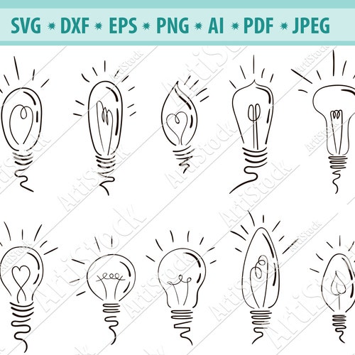 Light Bulb Svg Instant Download Design Edison Bulb Clipart - Etsy