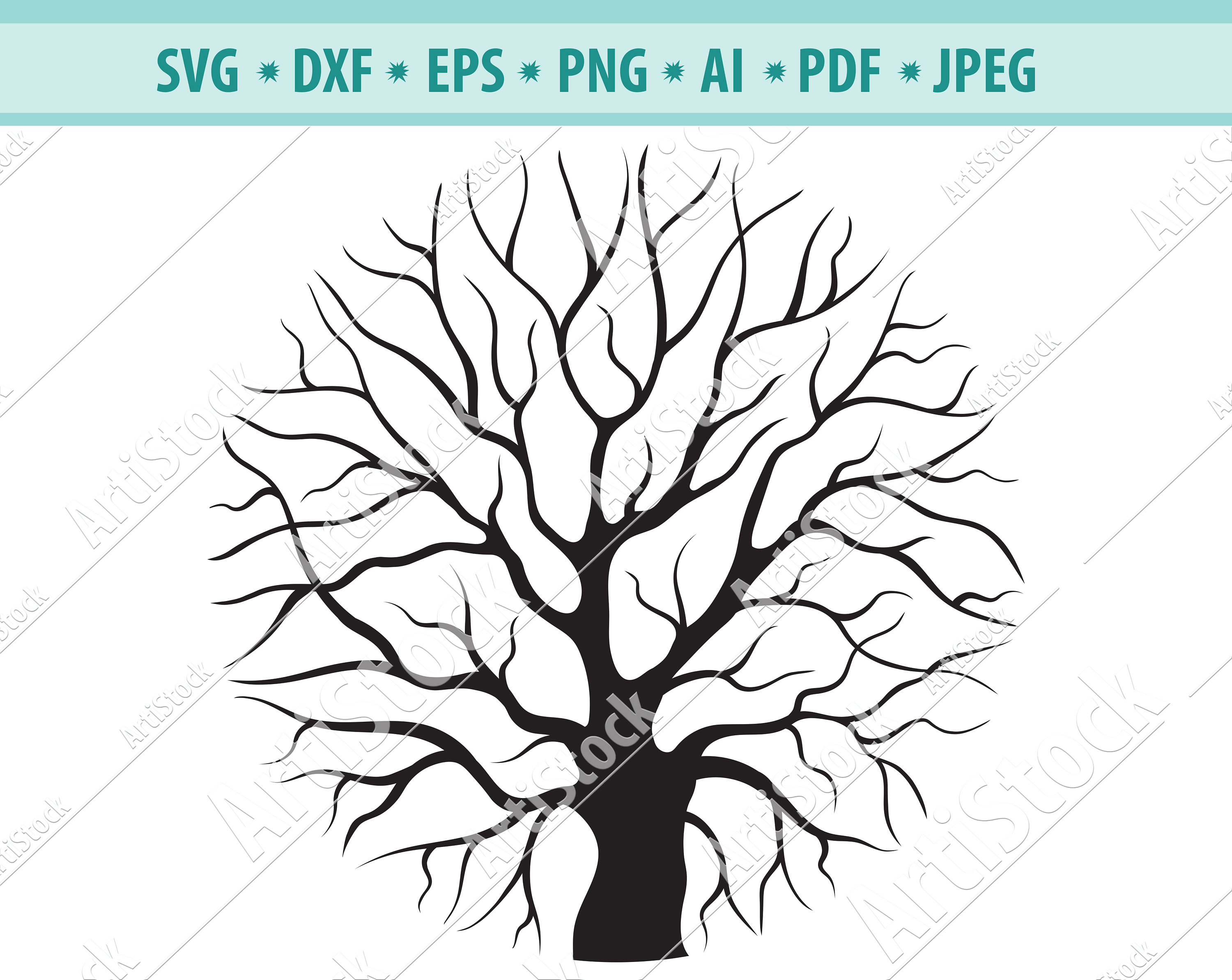 Tree svg Сrown tree svg Bare Tree SVG Autumn Tree Svg Tree | Etsy