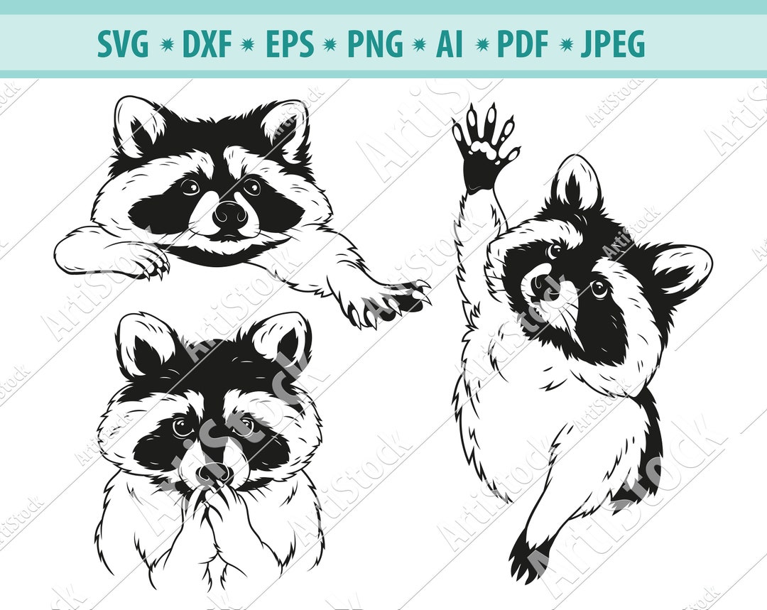 Raccoon Svg File, Forest Animal Svg, Striped Raccoon Svg, Thief Svg ...