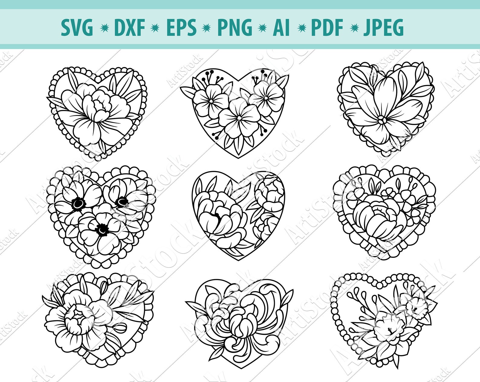 Heart SVG File Heart Cut File Love Symbol Svg Valentines - Etsy