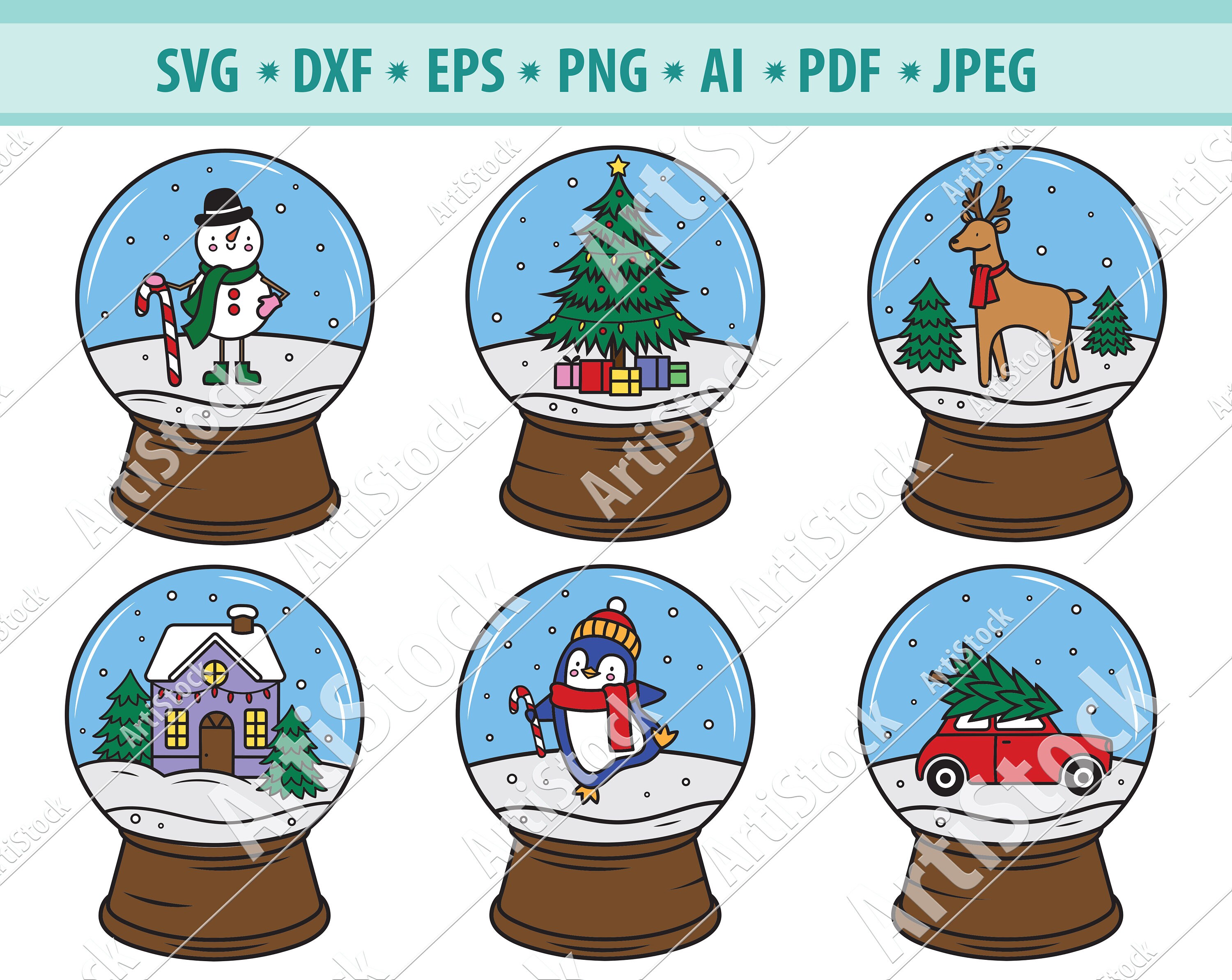 Snow Globe Svg, Glass Snowball Svg, Winter Scene Svg, Christmas Toys ...