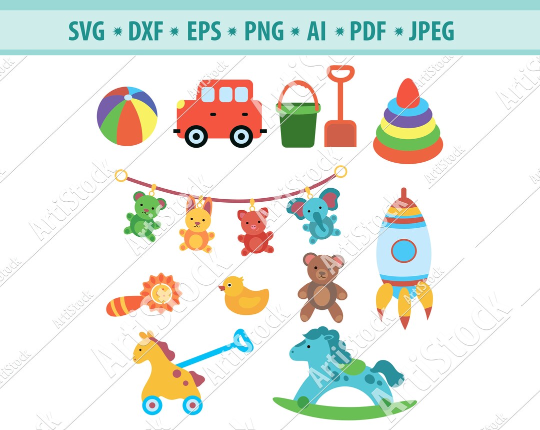 Kids Toys SVG, Toys for Children SVG, Cars Circus School Cutting Files ...