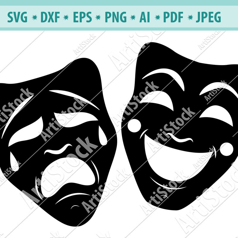 Theater Mask Svg - Etsy