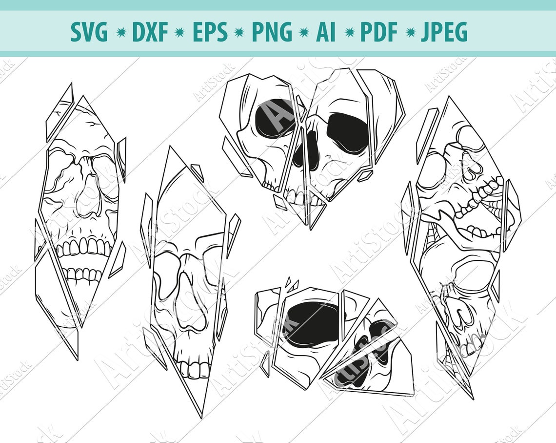 Skull Mirror Svg Broken Mirror Svg Halloween Mirror Svg - Etsy