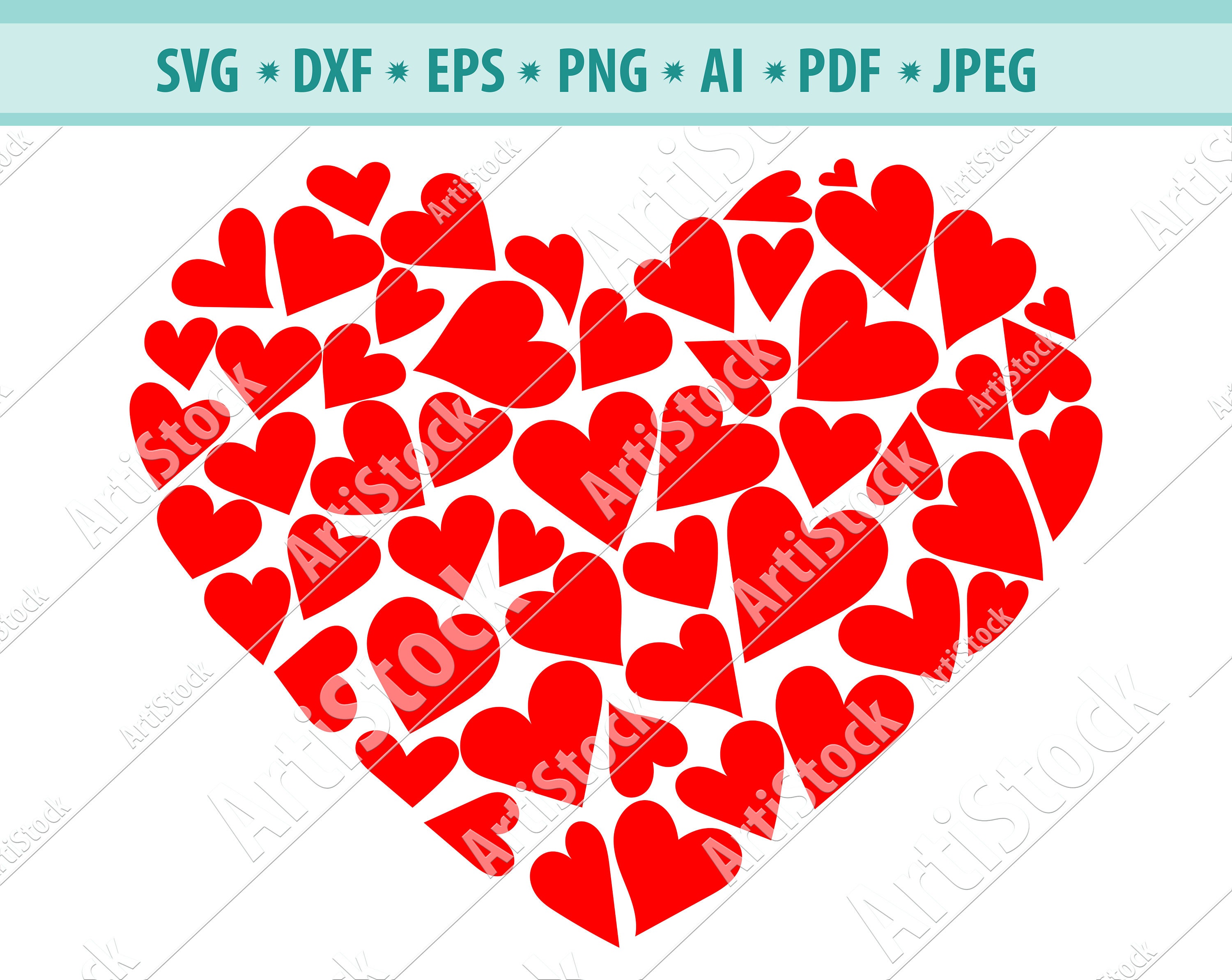 Heart svg Heart clipart svg Heart clipart Heart digital | Etsy
