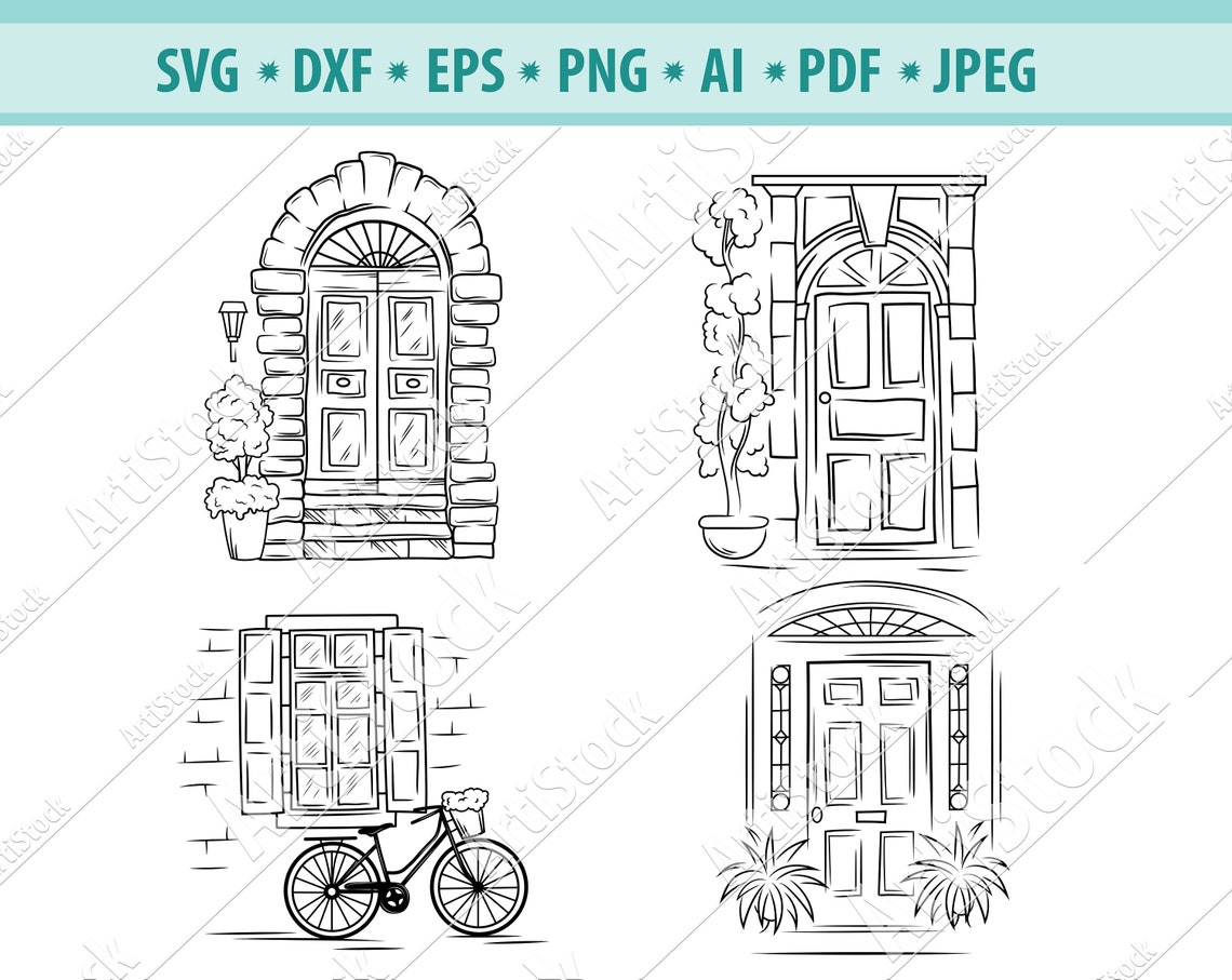 Door SVG Bundle Vintage Door SVG Glass Window Svg Door - Etsy