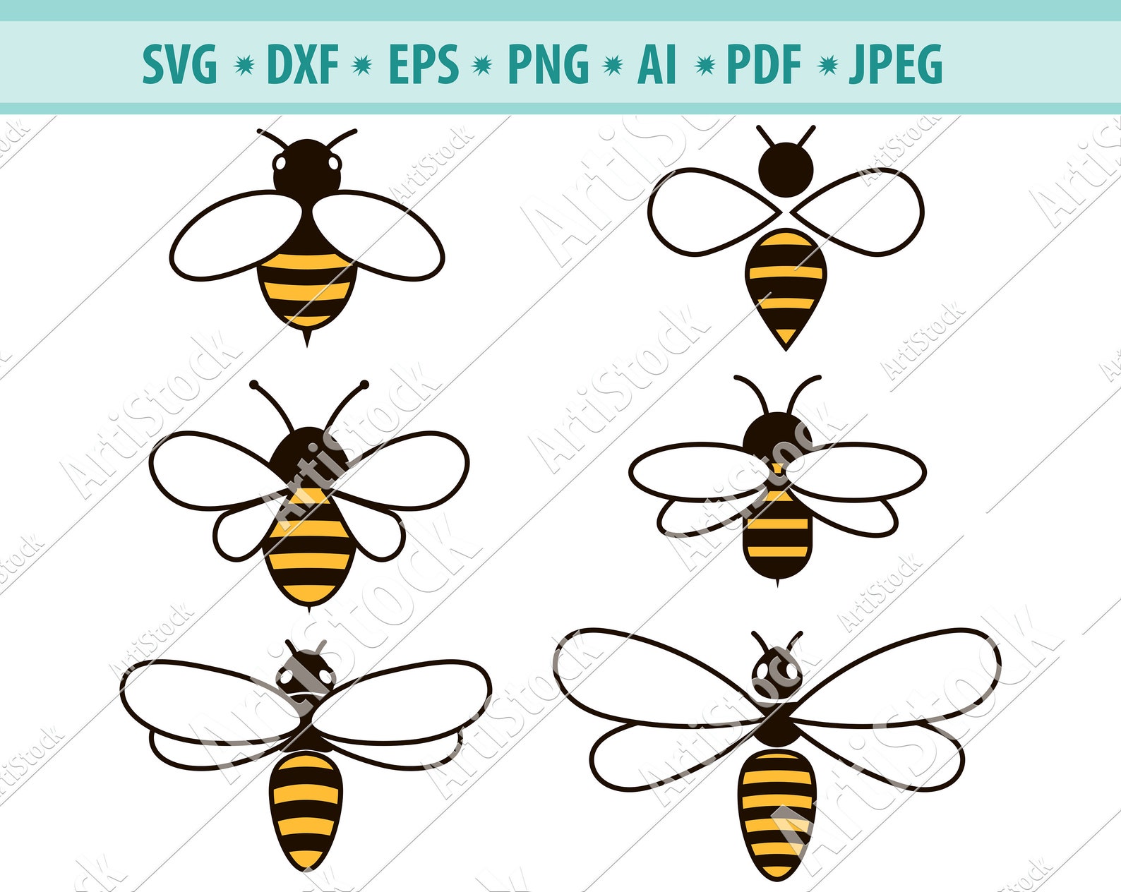 Bee SVG Queen Bee Svg Honey Svg Bee Clipart Bee Files for | Etsy
