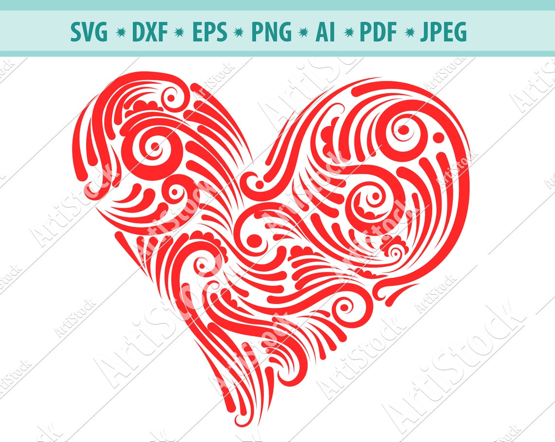 Heart SVG Valentines Day SVG Love SVG Heart Cut File Heart | Etsy