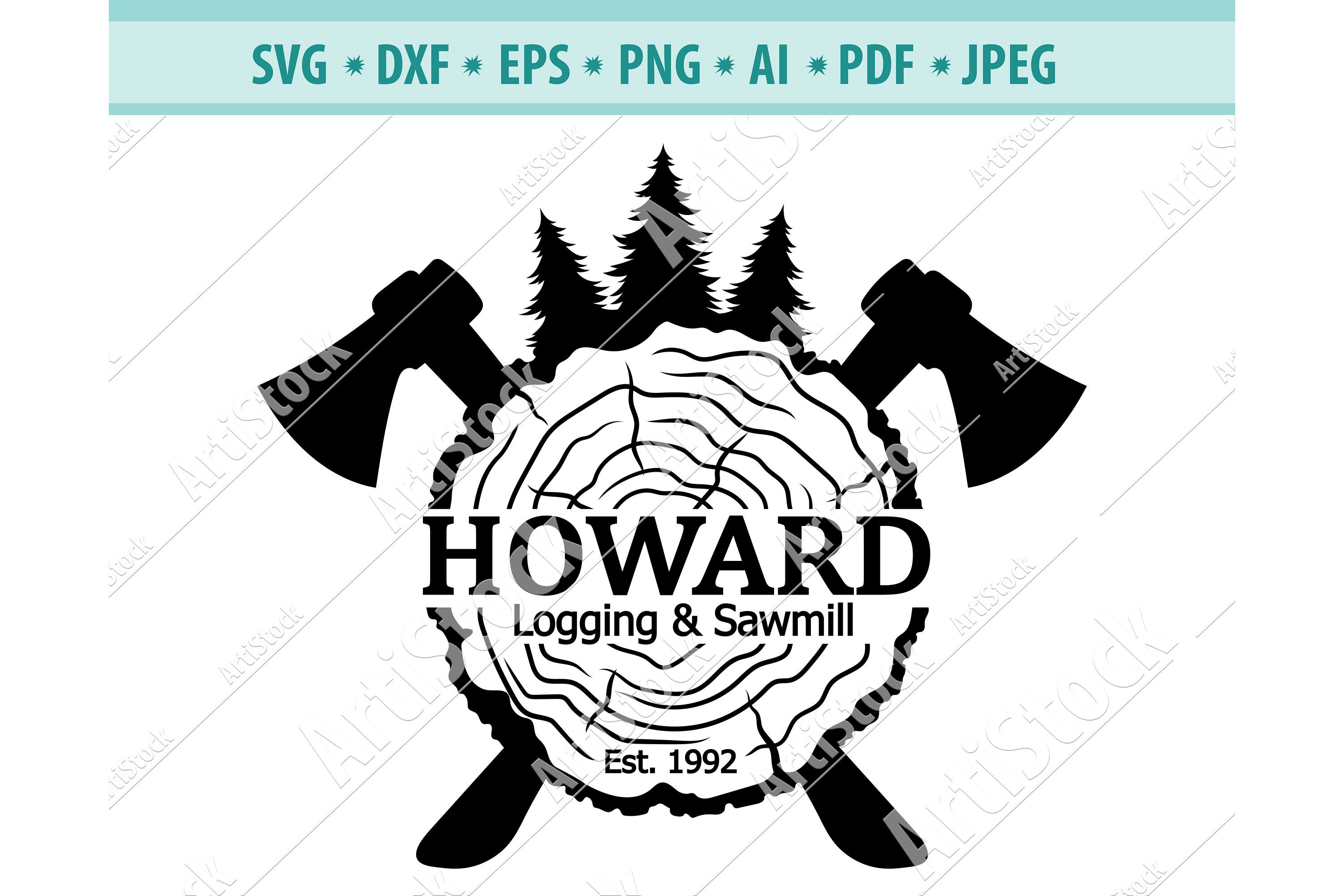 Lumberjack Axe Svg Woodworking Logo Svg Wood Cutter Svg - Etsy