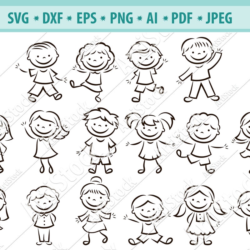 Cute Stick Figures - Etsy