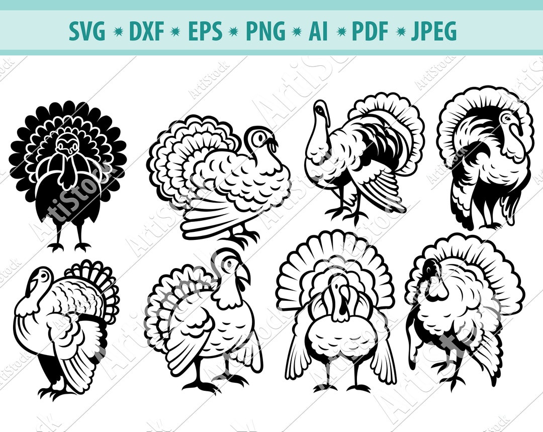Turkey SVG, Thanksgiving Turkey Svg, Thanksgiving Clip Art ...