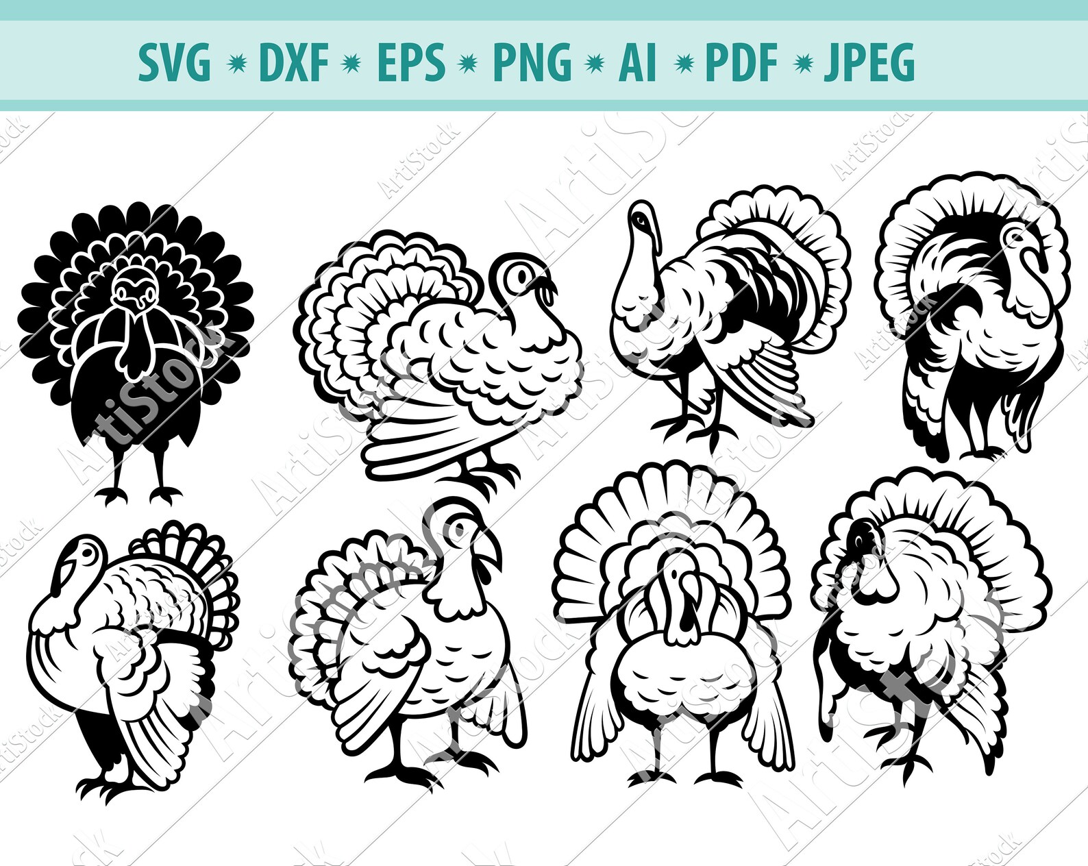Turkey SVG, Thanksgiving Turkey Svg, Thanksgiving Clip Art ...