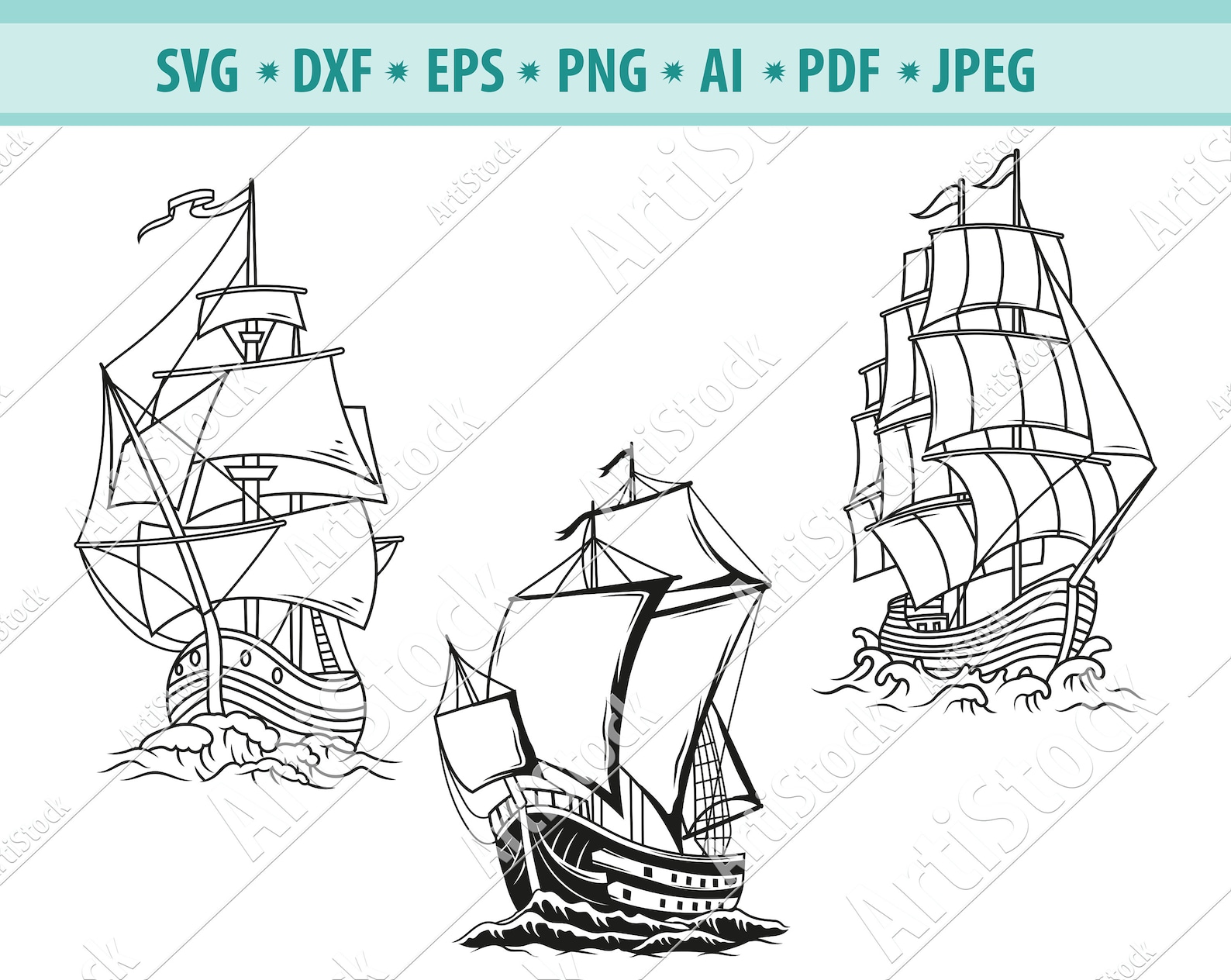 Barcos de vela SVG, Barco Svg, Velero Svg, Archivo de corte de barco ...