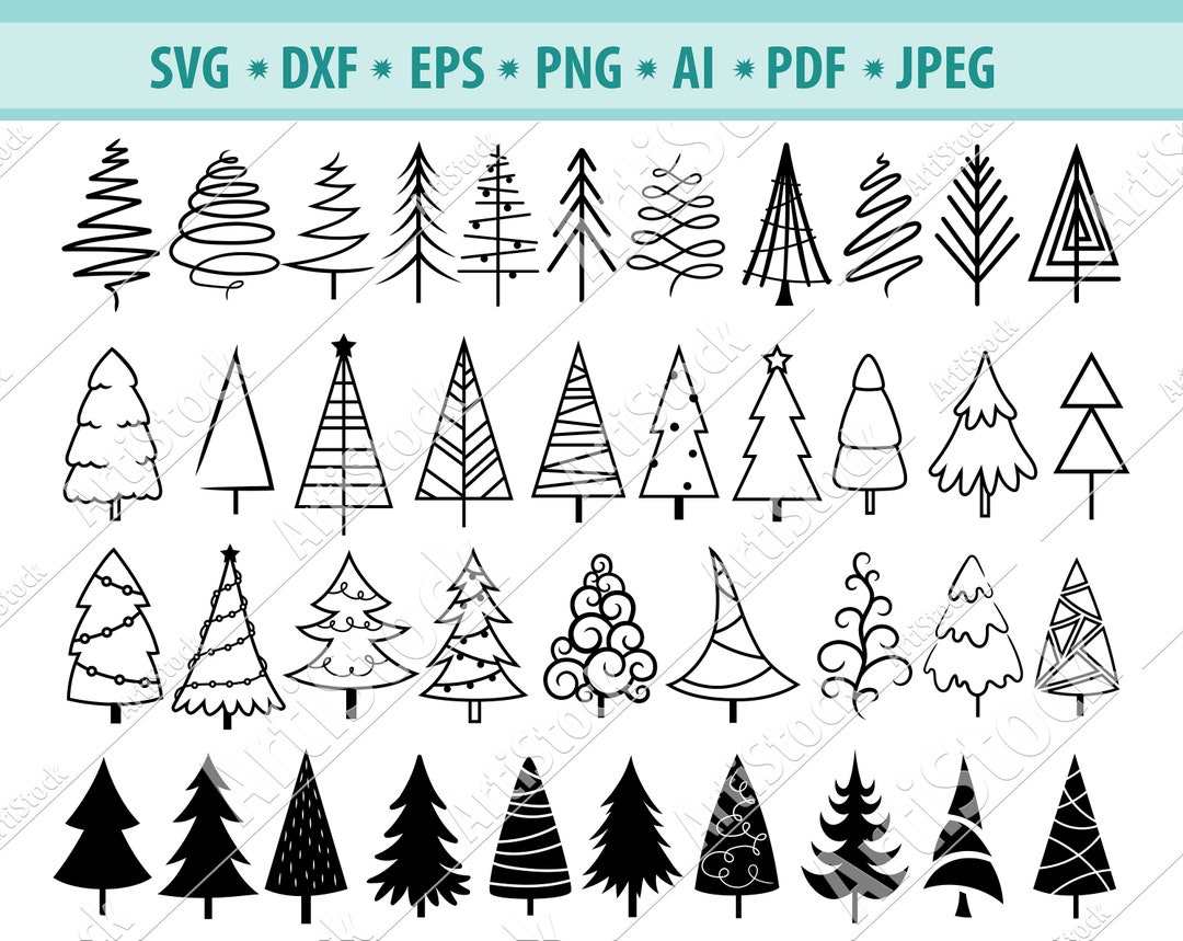 Christmas Tree Svg, Christmas Svg, Christmas Tree Cut File Svg, Tree ...