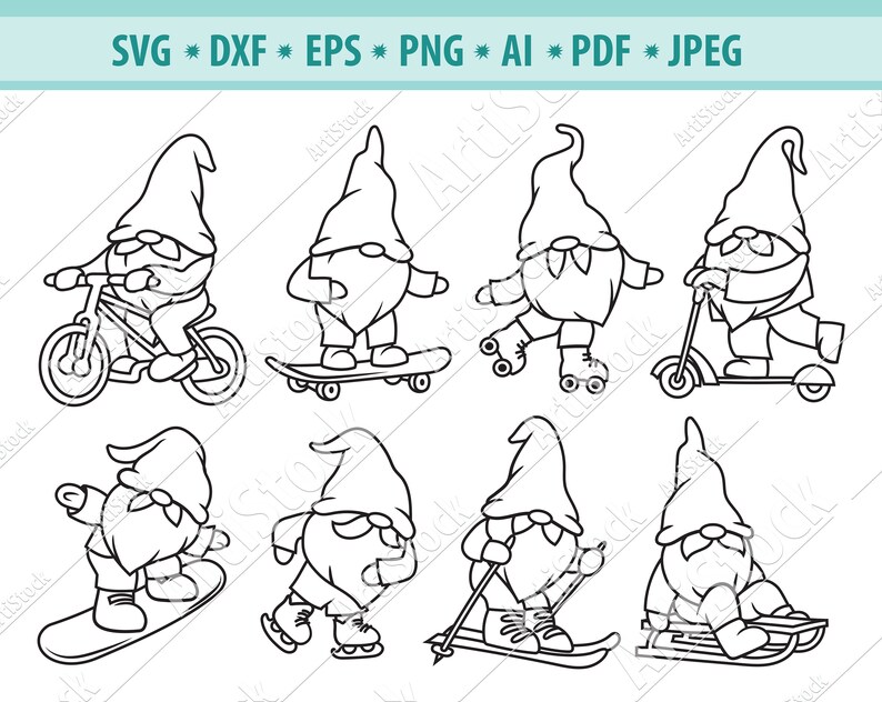 Wichtel SVG Gartenwichtel SVG Wichtel Clipart Hobby Wichtel - Etsy ...