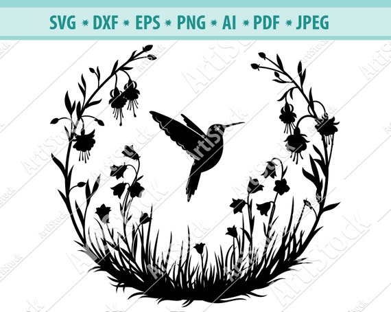 Hummingbird SVG File Hummingbird Wreath Svg File Hummingbird - Etsy