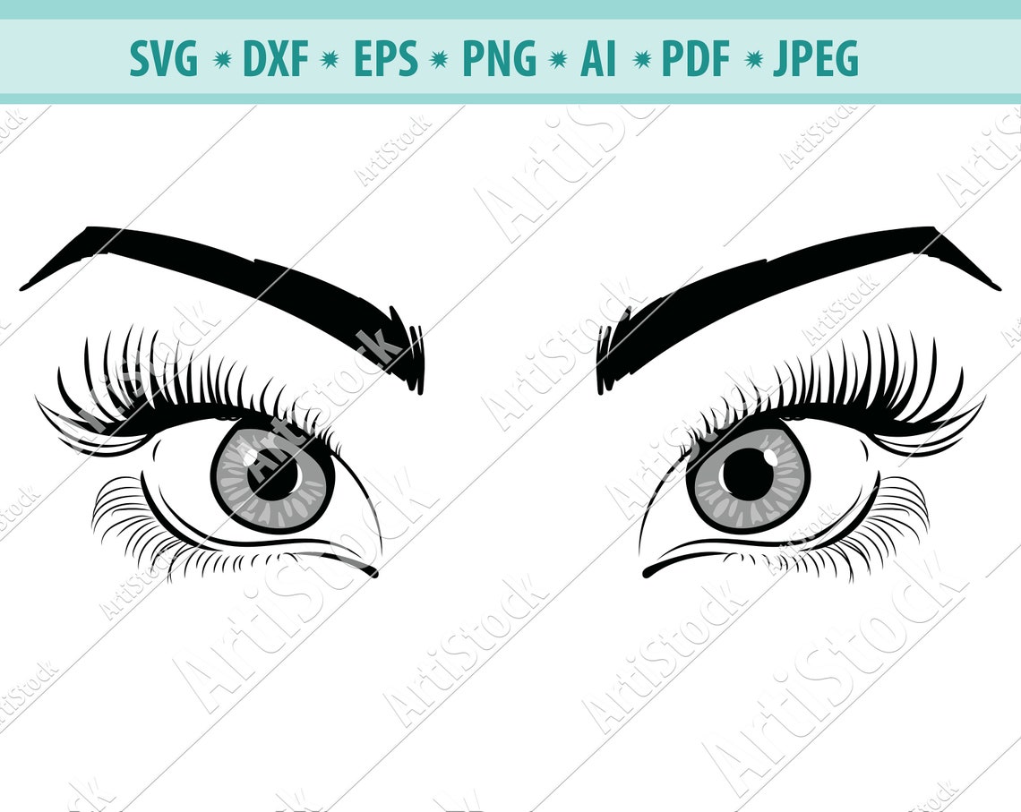 Eyelashes Svg, Eyes Svg, Beauty Svg, Make up Svg, Eye Lashes Svg, Face ...