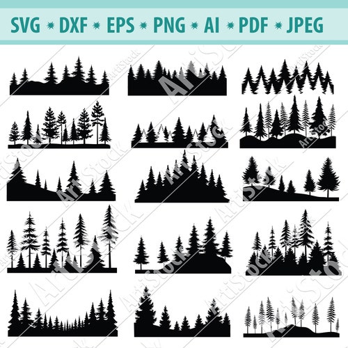 Forest Svg File Spruce Forest Svg Nature Svg Forest - Etsy Canada