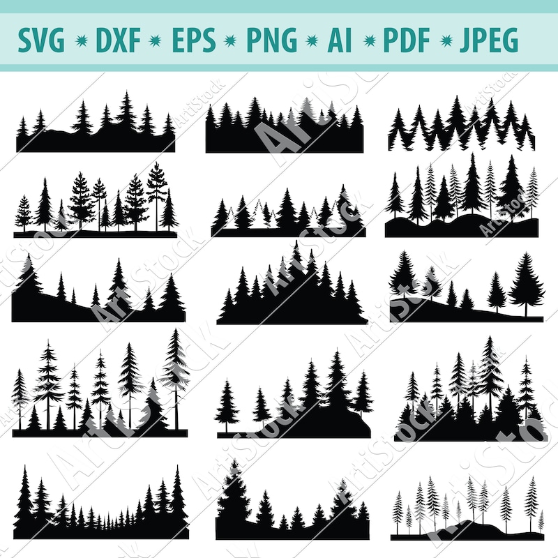 Pine Tree Svg - Etsy