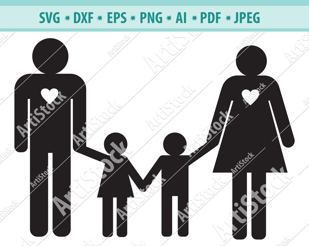 Family Icon Svg, Family Svg, Parents Svg, Children Svg, Happy Family ...