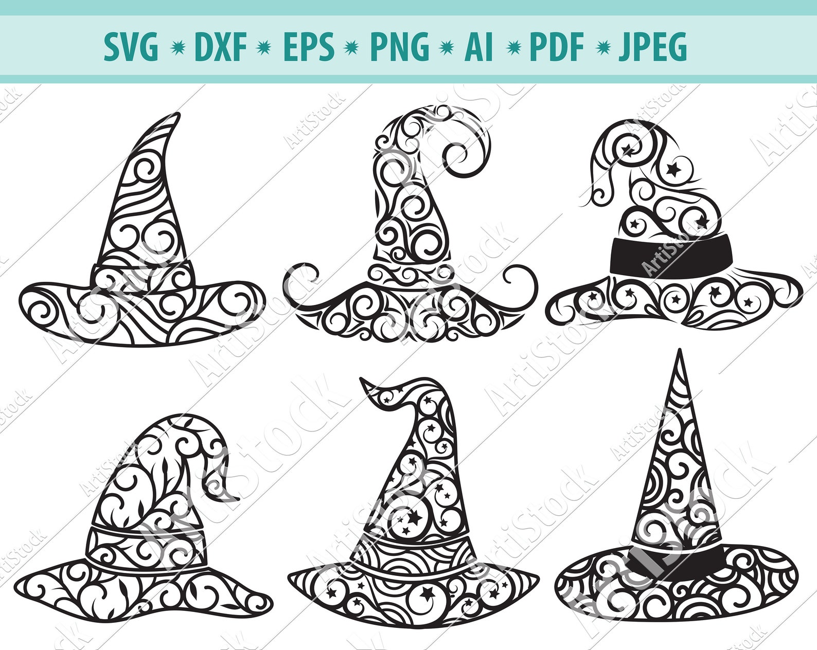 Witch Hat SVG Wizard Hat Svg Halloween Svg Witch Hat | Etsy