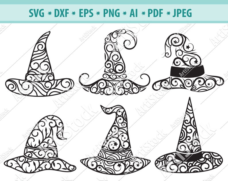 Witch Hat SVG Wizard Hat Svg Halloween Svg Witch Hat | Etsy