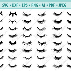 Eyelashes SVG Bundle Lashes SVG Eyes SVG Pack Cut File | Etsy