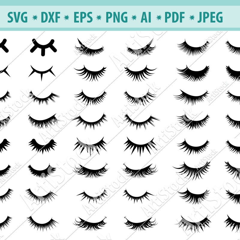 Eyelashes Svg - Etsy