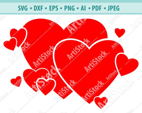 Hart svg hart clipart svg hart clipart hart digitale - Etsy België