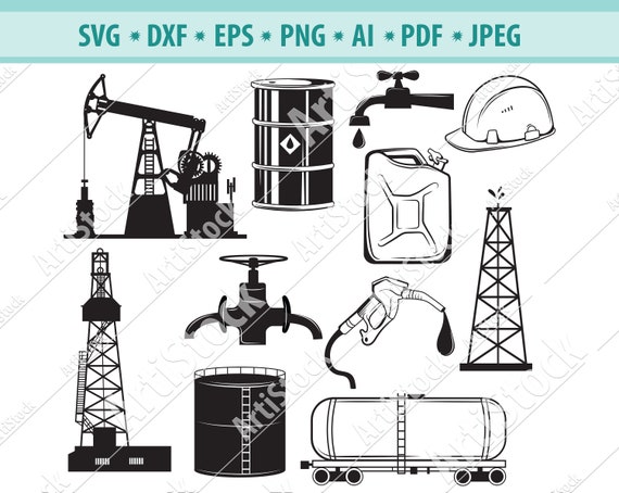 Oil Production Svg Oilfield Svg Oil Rig Equipment Svg Oil | Etsy