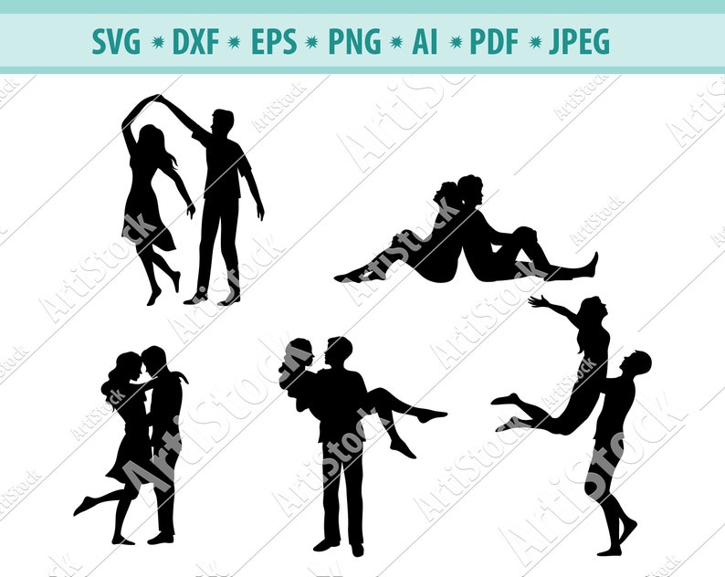 Couple Svg File Date of Lovers Svg Valentine Day Svg | Etsy