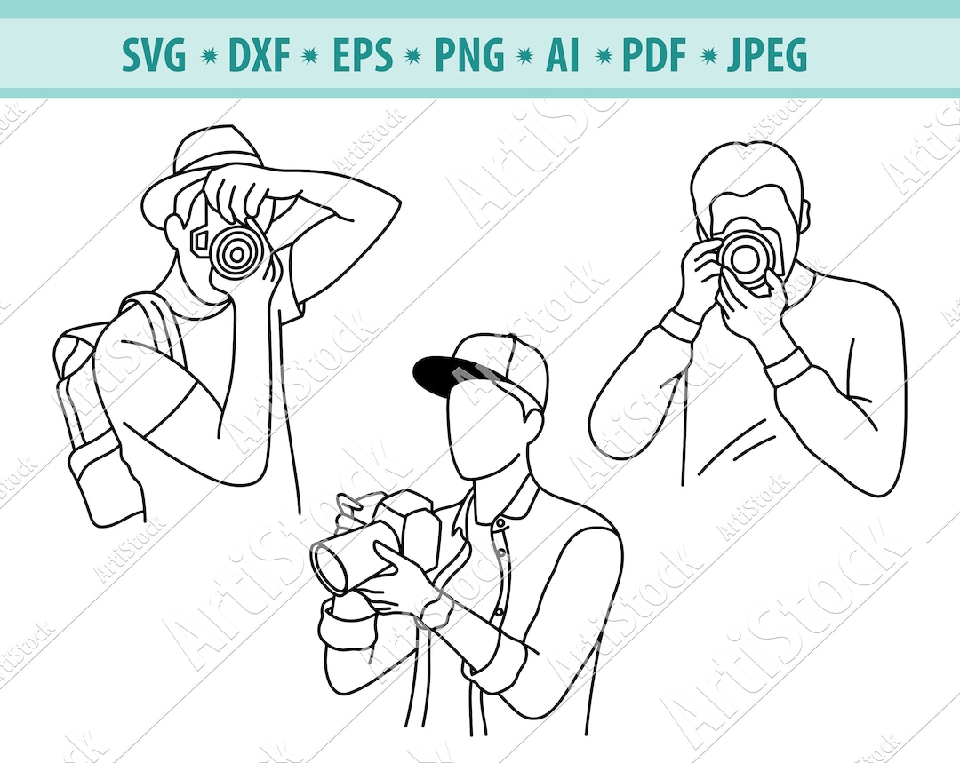 Photographer Svg, Man Photographer Svg, Boy With Camera Svg, Photograph ...