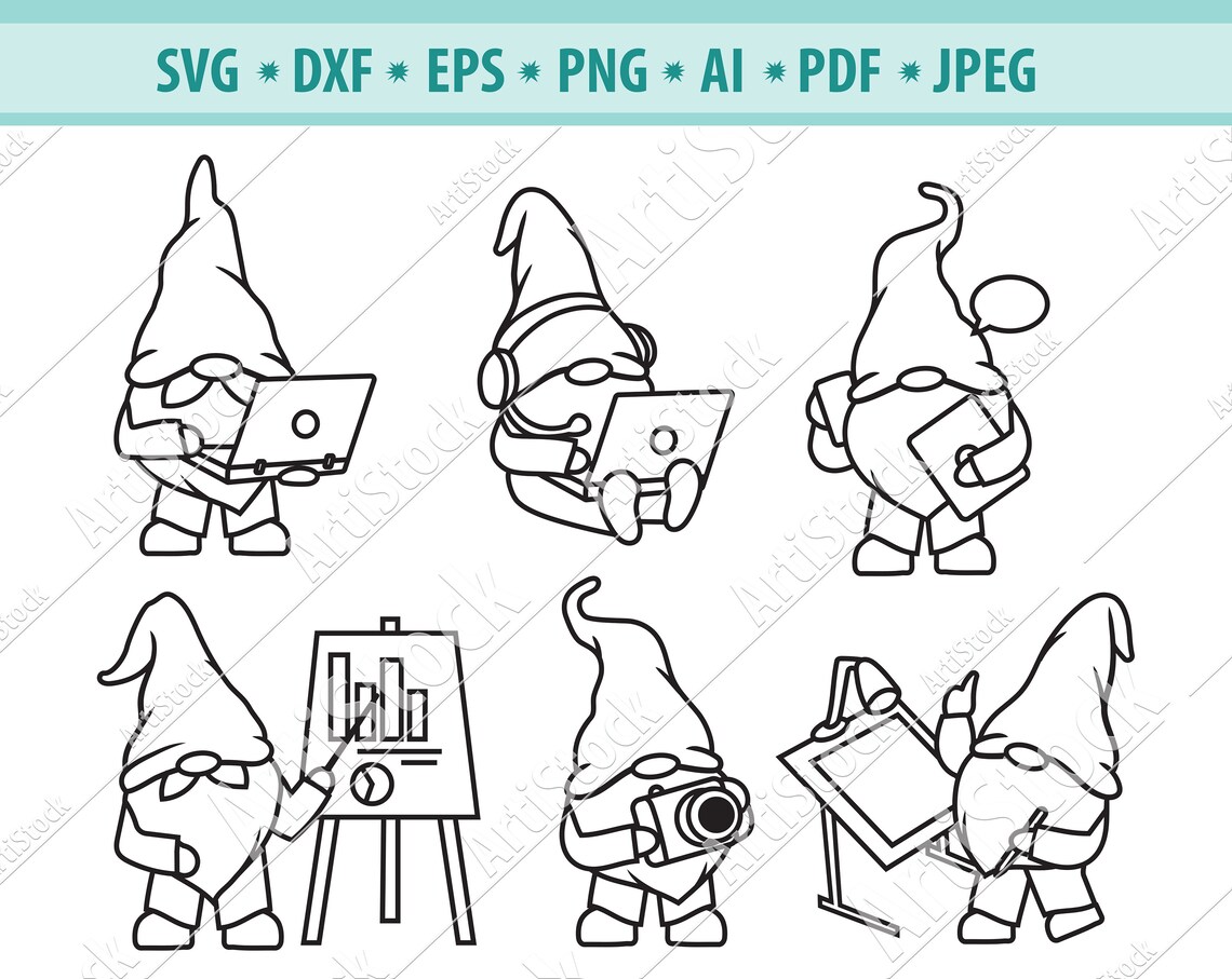 Gnome IT Specialist Svg Technologies Svg Gnome Programmer - Etsy