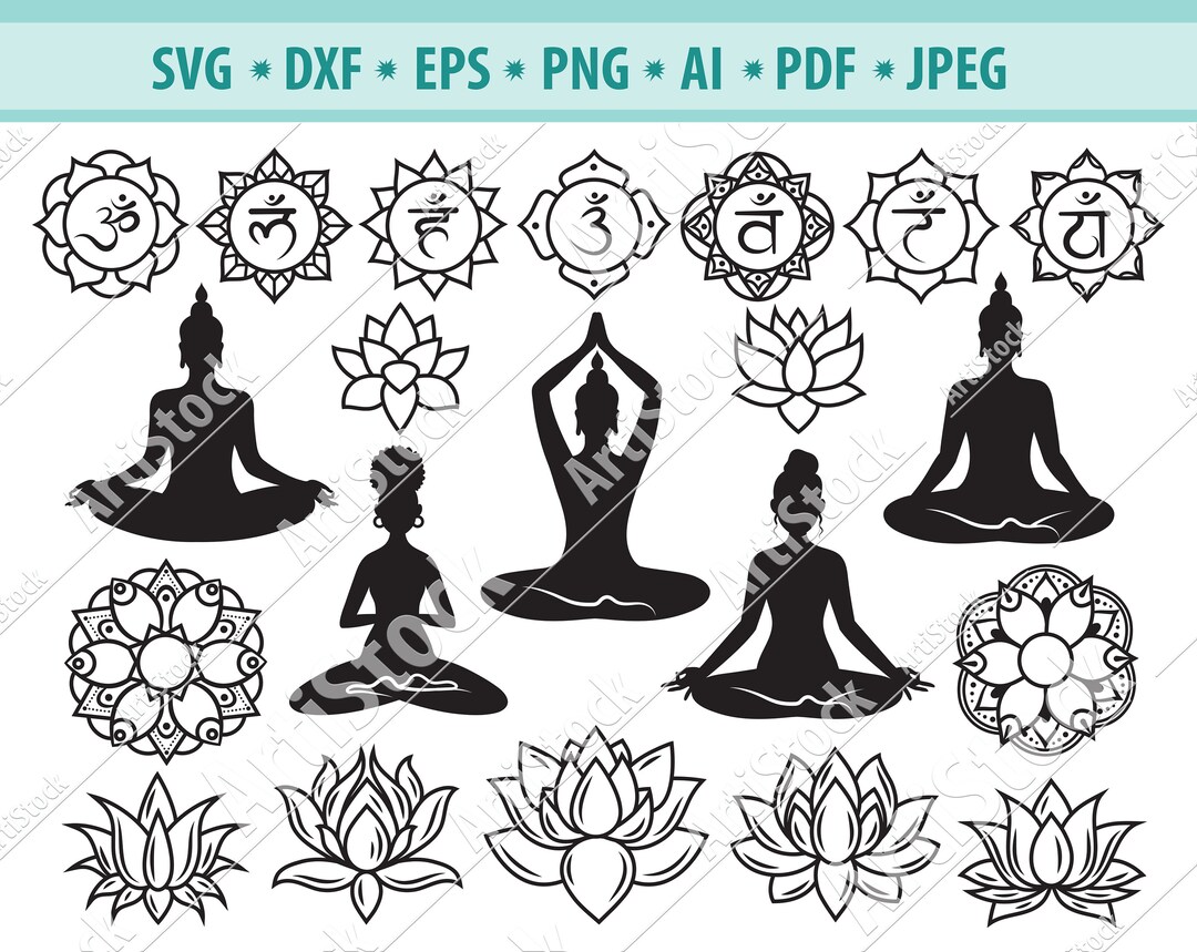 Yoga Svg, Yoga Poses Svg, Chakra SVG, Woman Yoga Svg, Meditation Svg ...