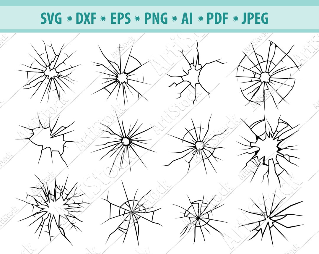 Cracked Glass Svg, Broken Glass Svg, Shattered Glass Svg,cracked ...