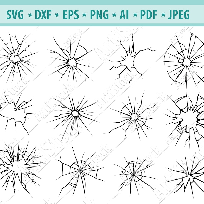 Broken Glass Svg - Etsy