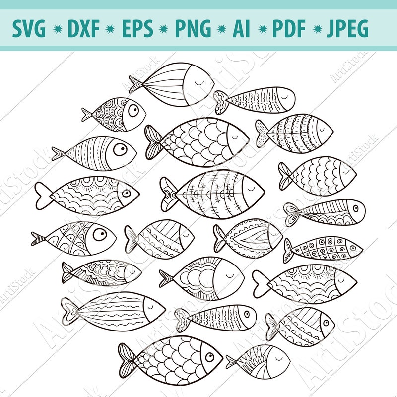 Fish Svg - Etsy