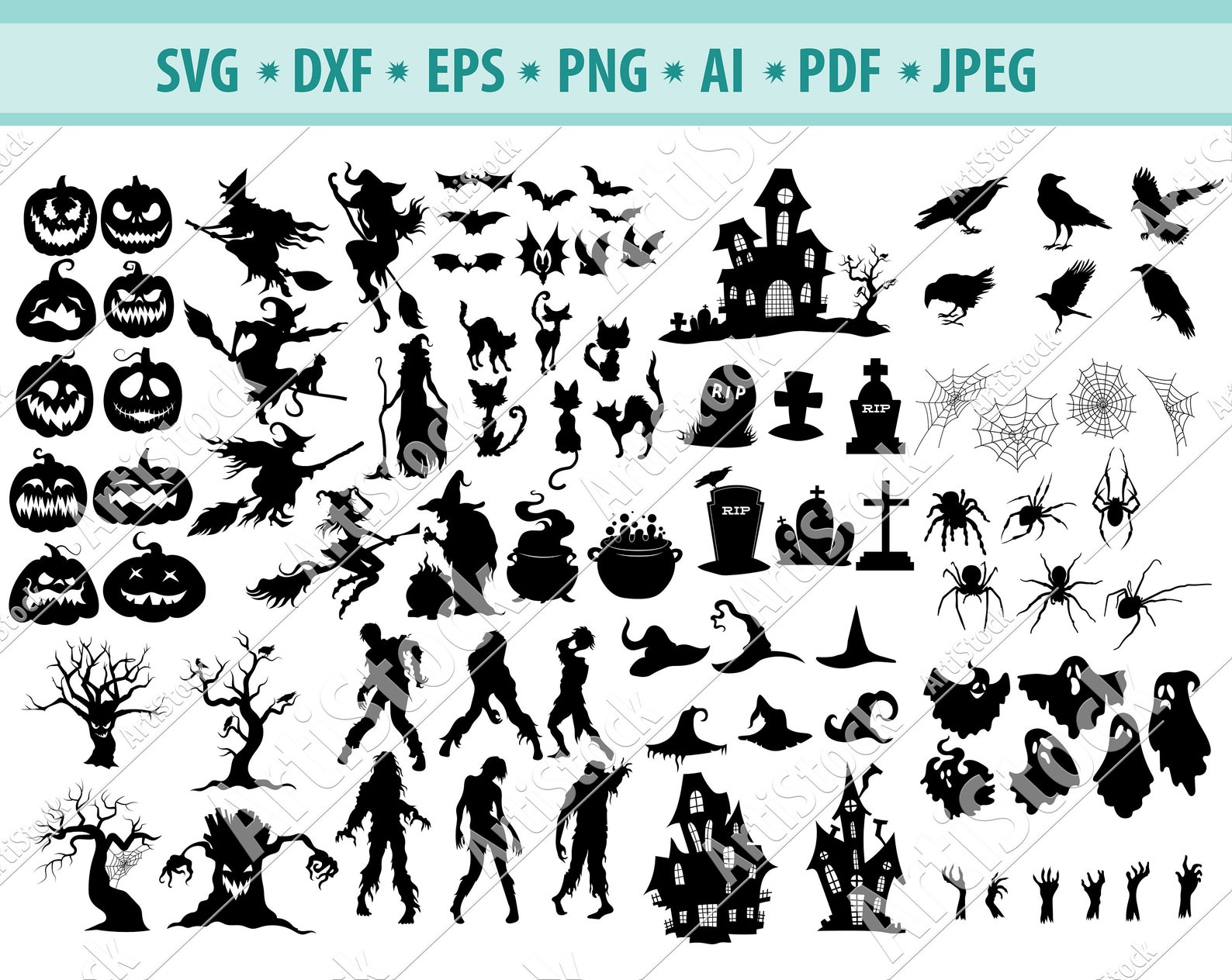 Halloween SVG Halloween Bundle Svg Halloween Clip Art - Etsy