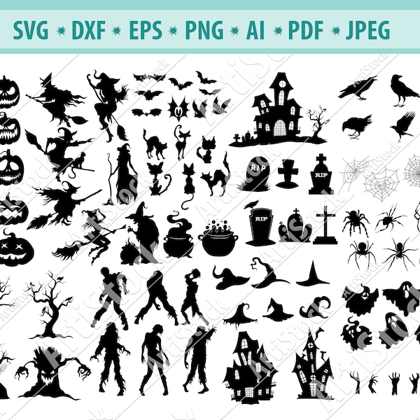 Halloween Silhouette - Etsy