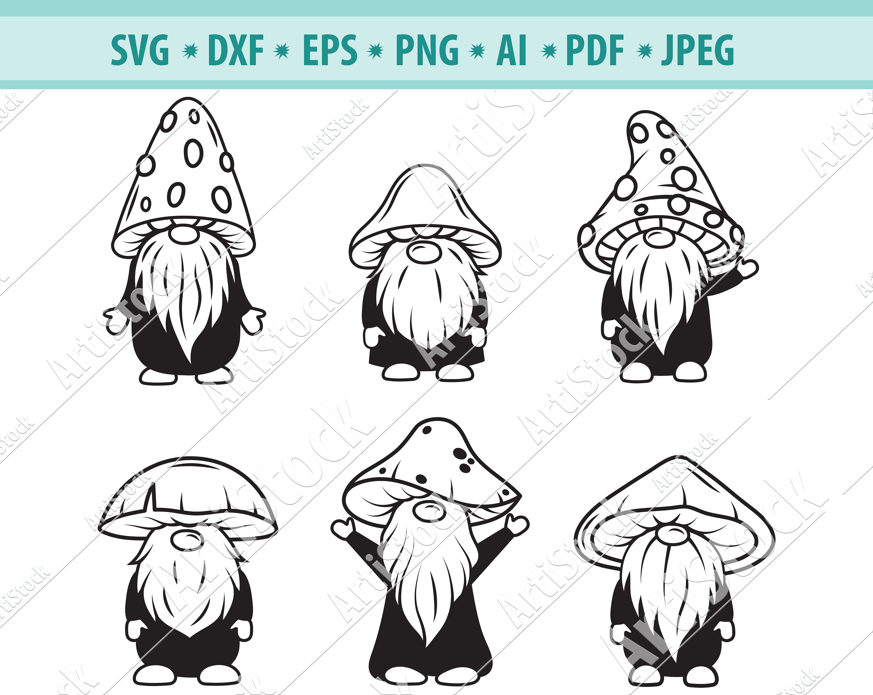Gnome Svg, Mushroom Gnome Svg, Funny Gnome SVG, Mushroom Hat Svg File ...