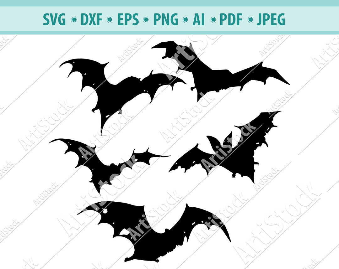 Bat SVG Bundle, Bat SVG, Clipart, Bat Cut Files for Silhouette, Files ...